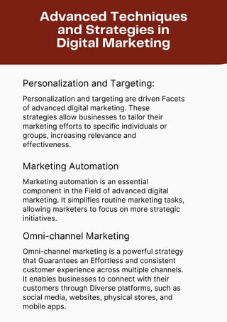 Advanced Digital Marketing Strategies for Growth | PDF