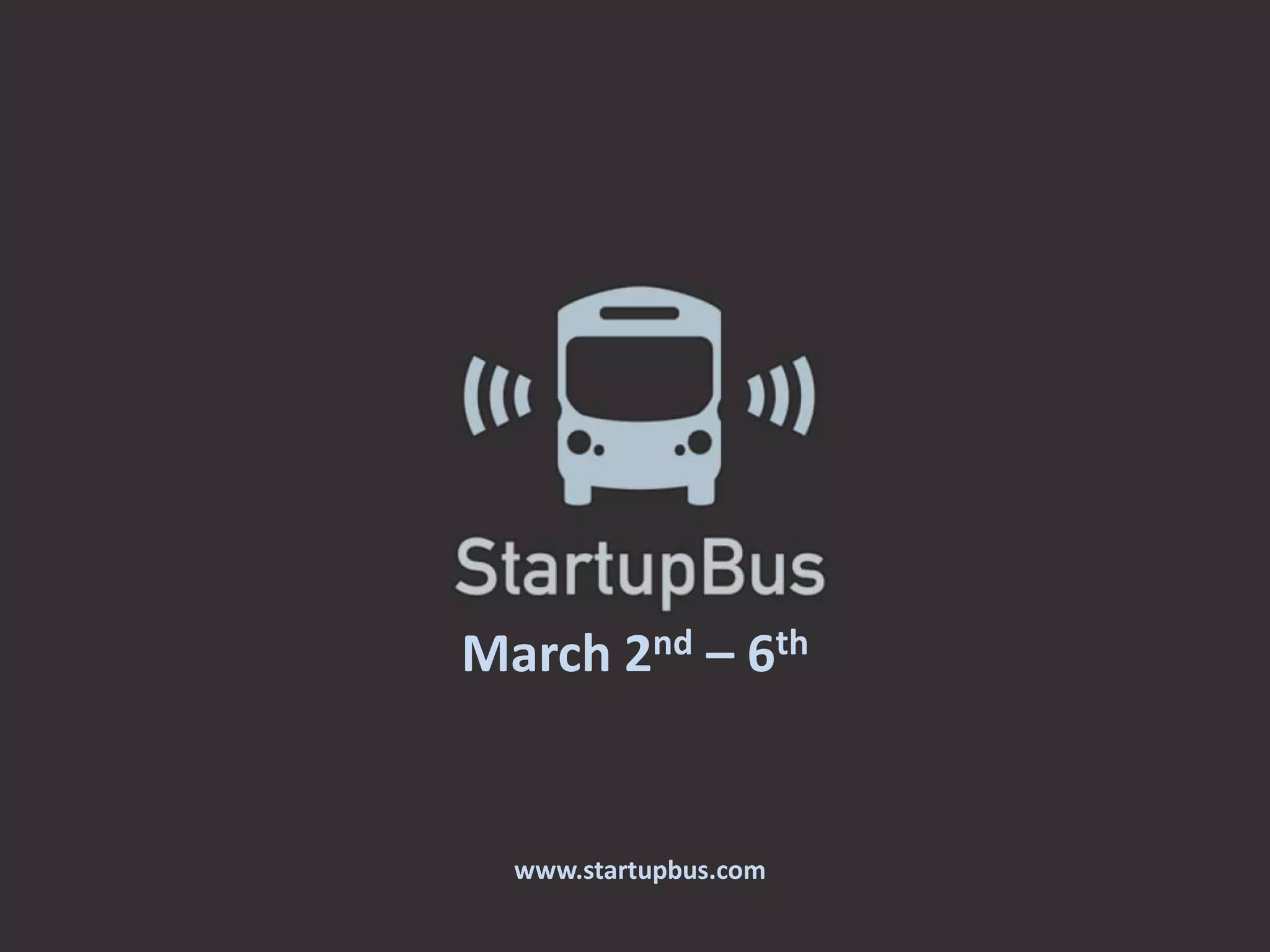 Startup bus sf presentation | PPT