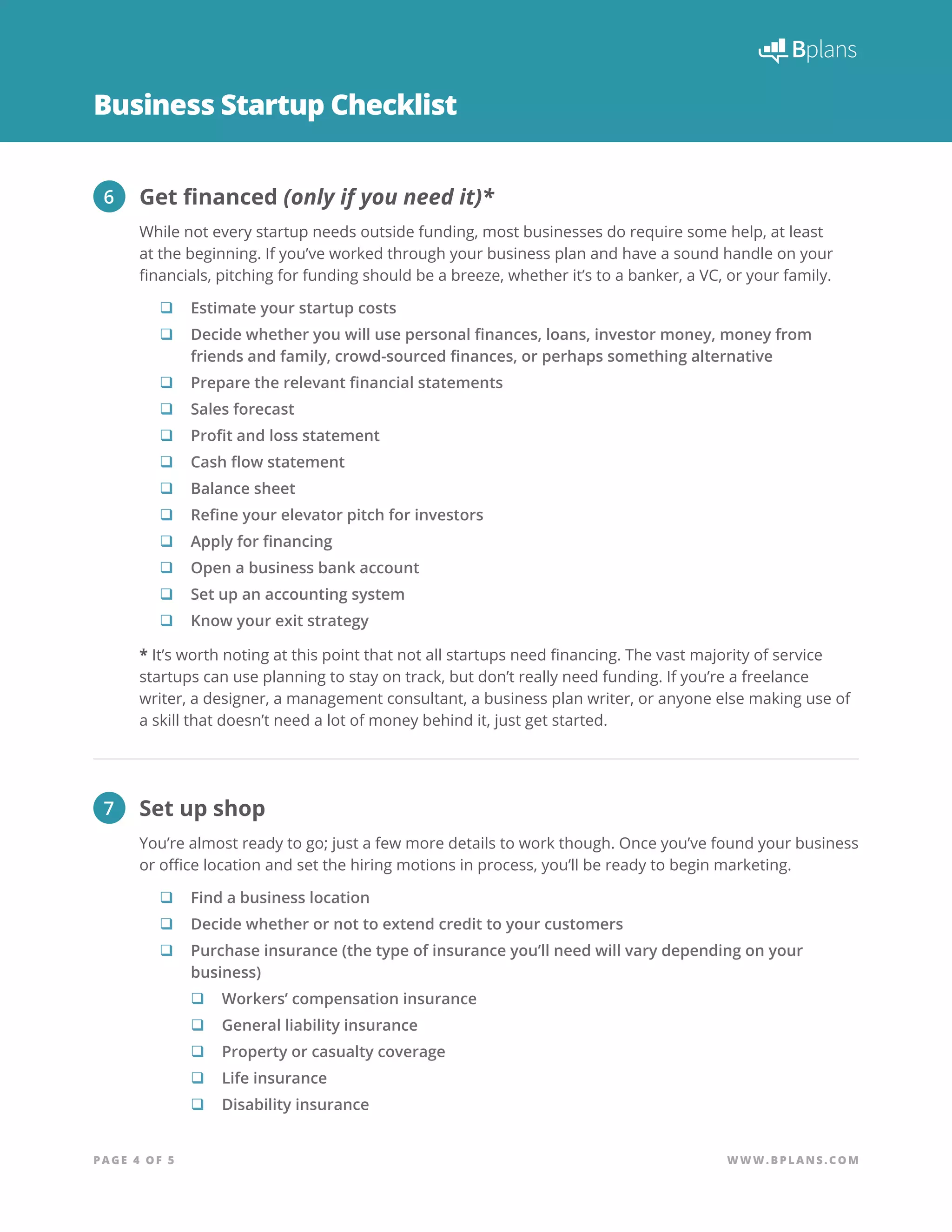 Start-up checklist | PDF