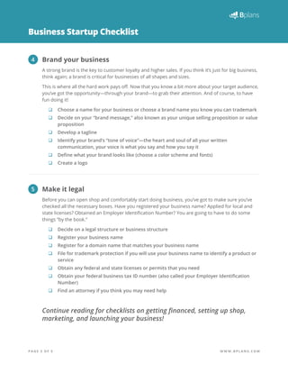 Start-up checklist | PDF