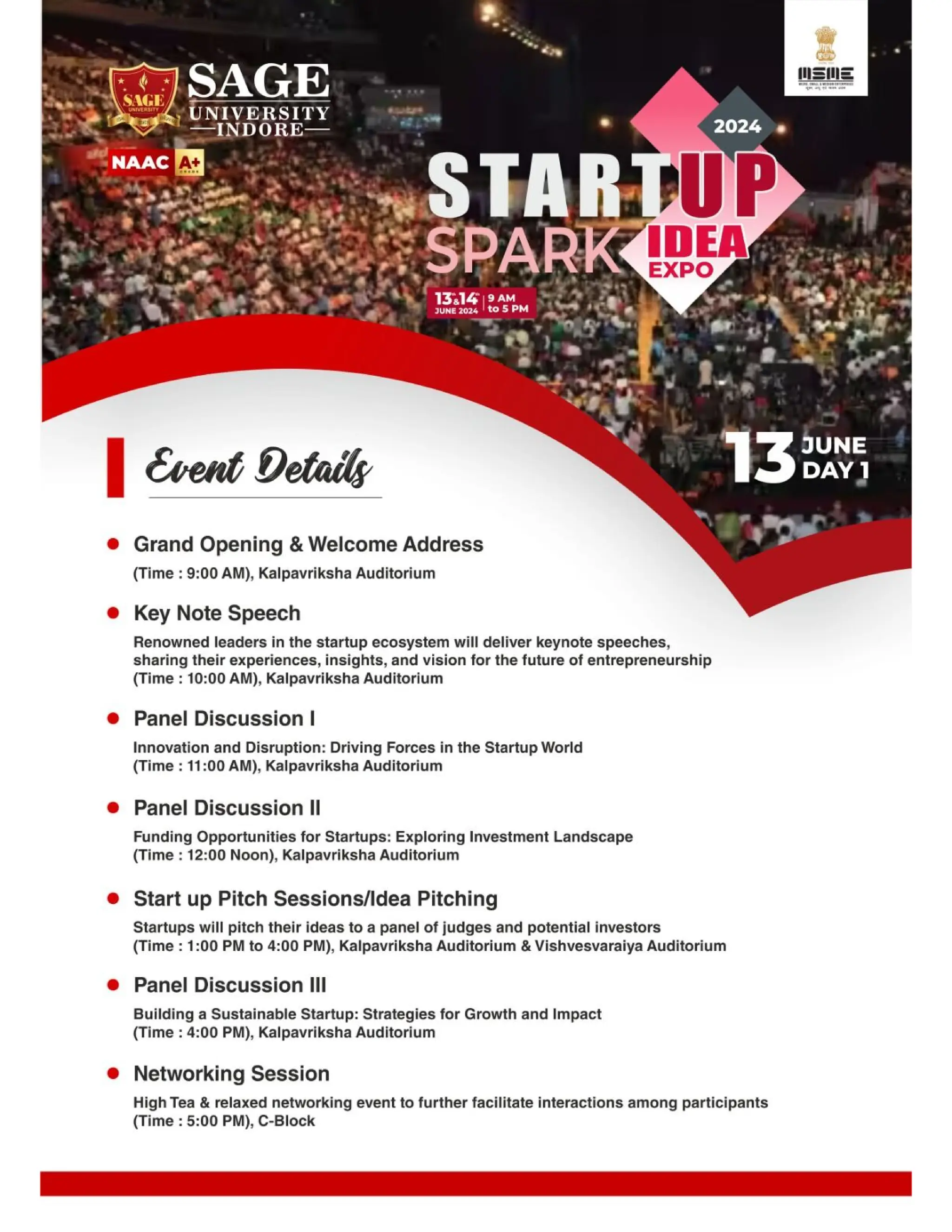 Startup Conclave Indore, MP at Sage University Indore | PDF