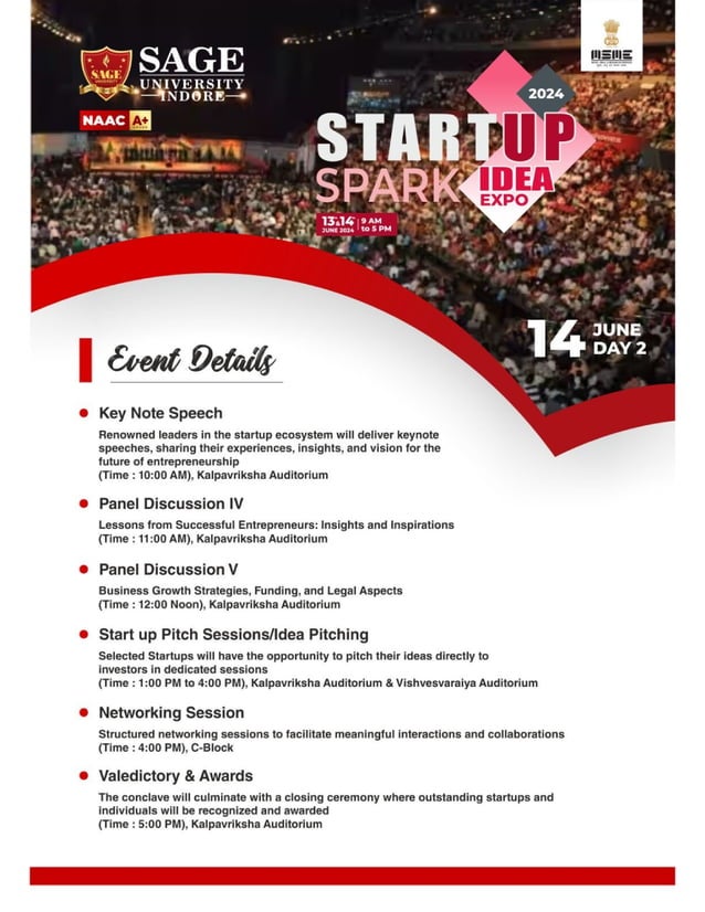 Startup Conclave Indore, MP at Sage University Indore | PDF