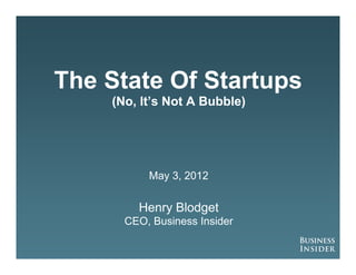 Startup deck from Business Insider | PDF