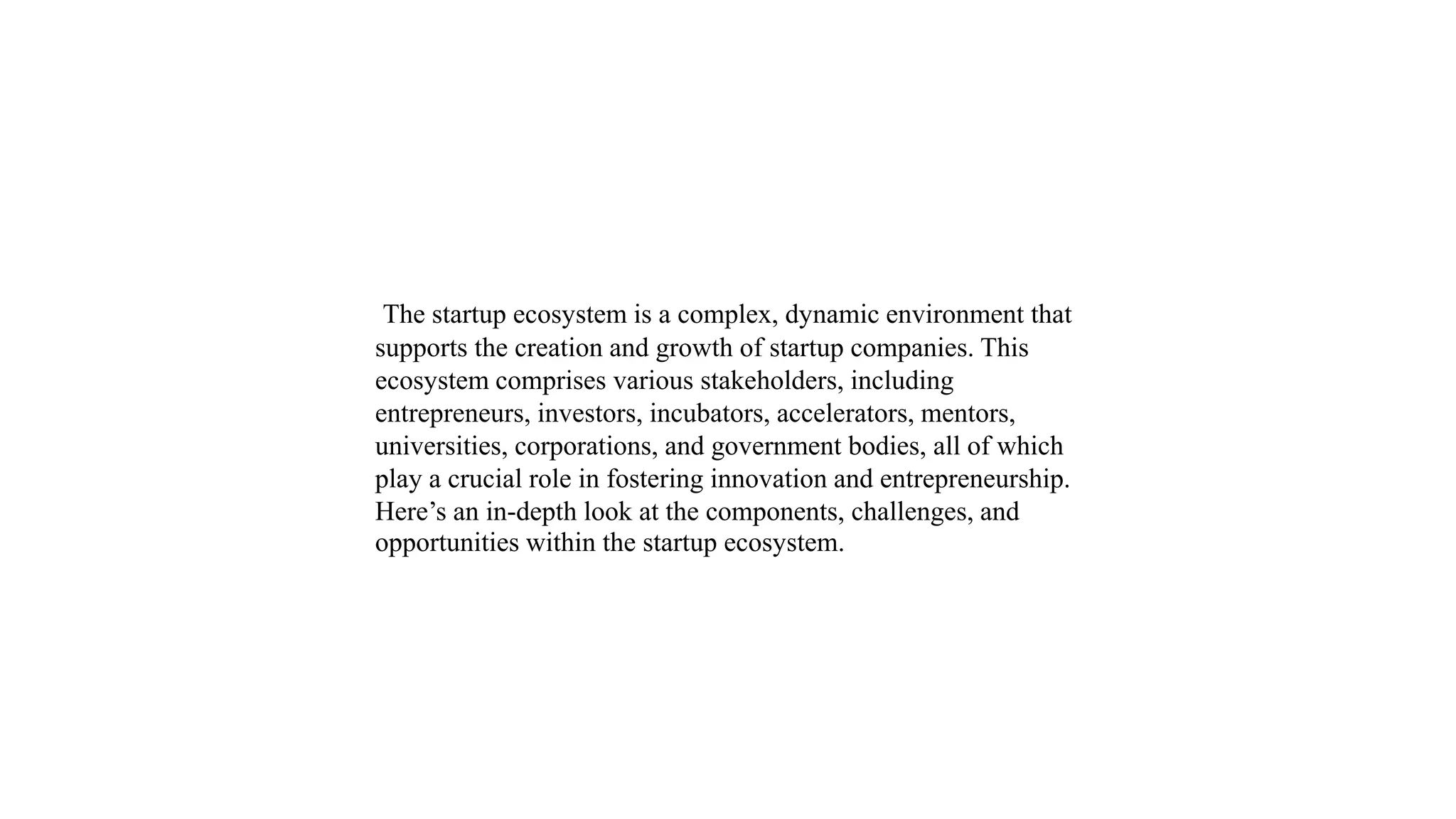 PFA Details about the start-up ecosystem | PPT