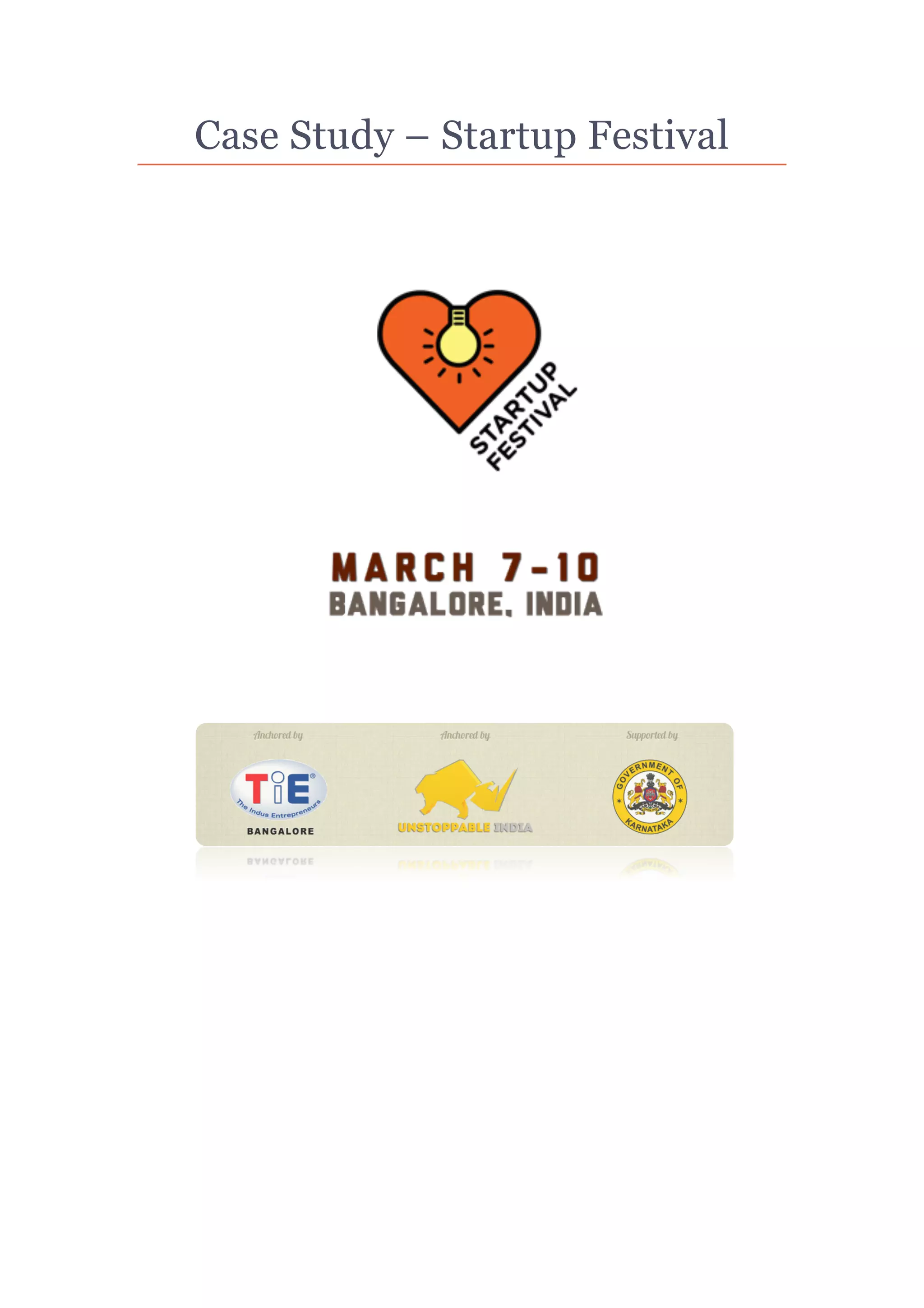 Startup Festival Case Study Pdf