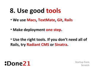 Startup from Scratch by Done21 | PPT