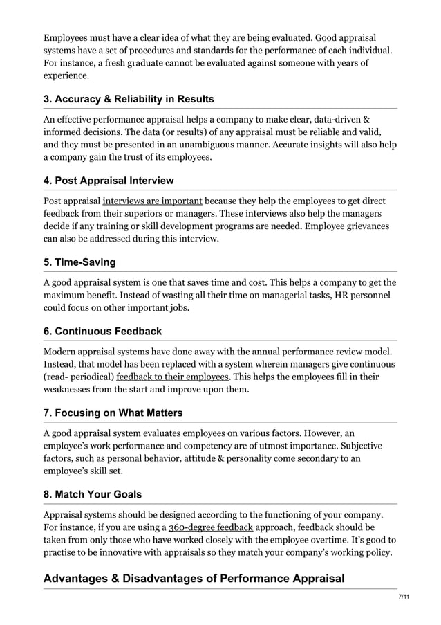 Performance Appraisal in HRM Methods Pros & cons in 2020 | PDF