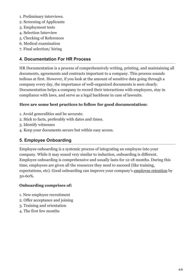 HR Process - 14 Key HR Processes | PDF | Human Resources | Business