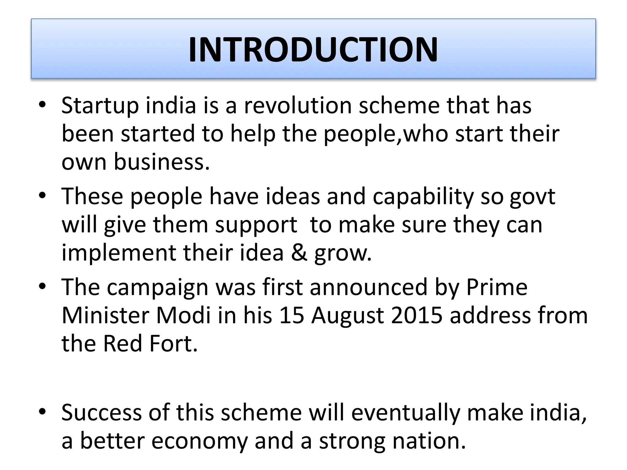 startup india powerpoint presentation | PDF