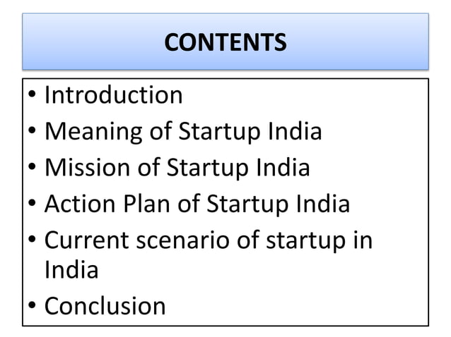 startup india powerpoint presentation | PDF | Startups | Business