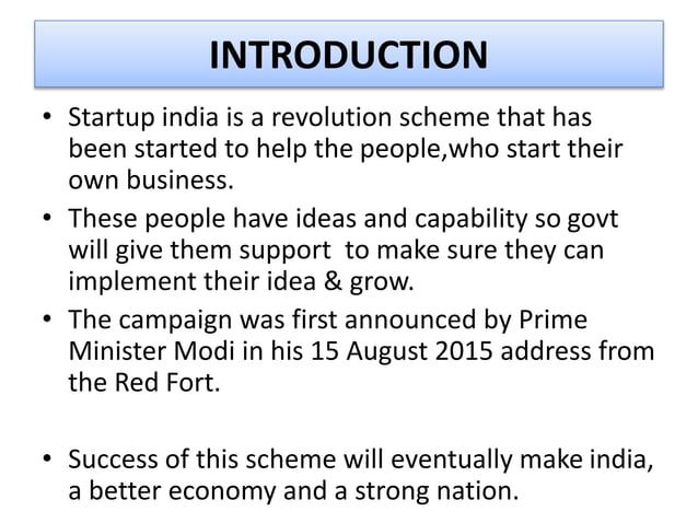startup india powerpoint presentation | PDF | Startups | Business