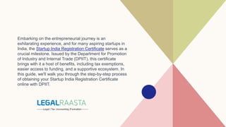 Startup India Registration Certificate Online With DPIIT.pptx