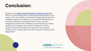 Startup India Registration Certificate Online With DPIIT.pptx