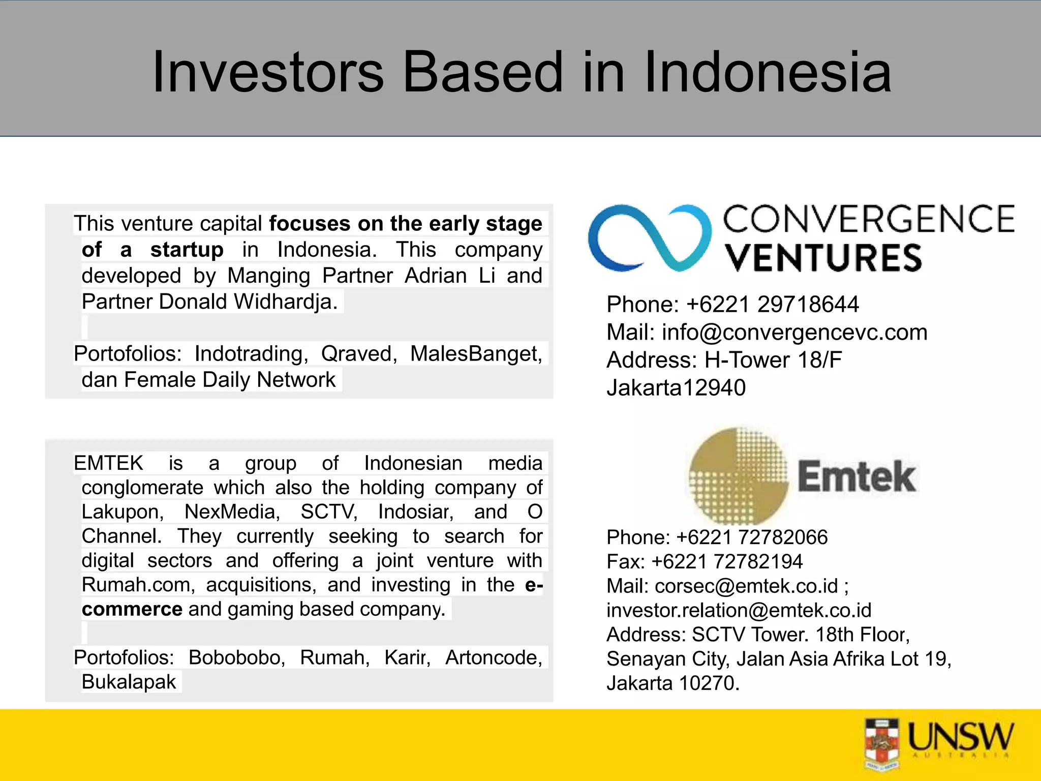 Indonesia's Startup Ecosystem & Entrepreneur Toolbox | PPTX