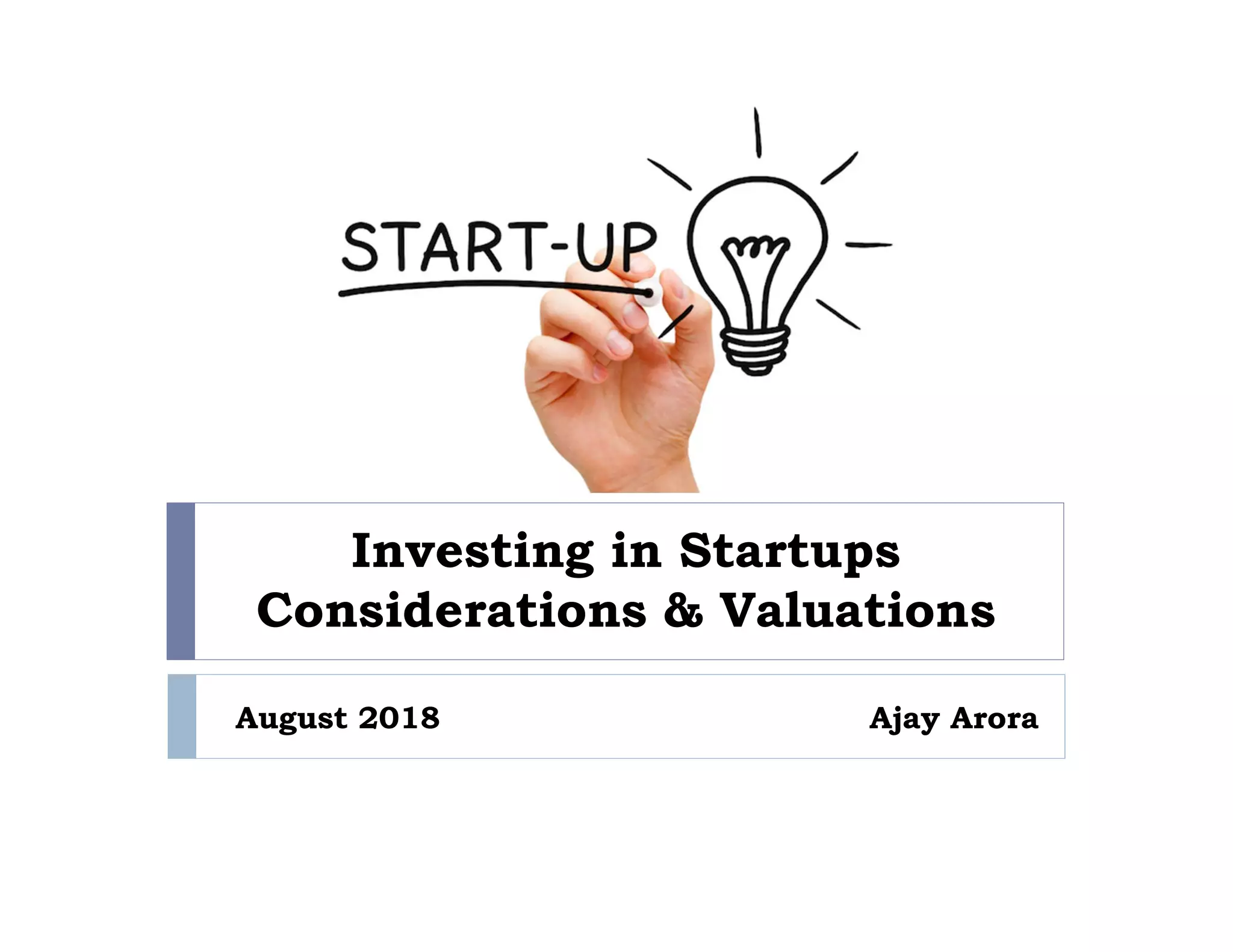 Startup valuation methods | PPT Startup valuation methods | PPT