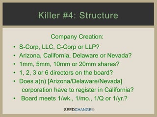 Startup Killers -- and Killer Startups | PPTX