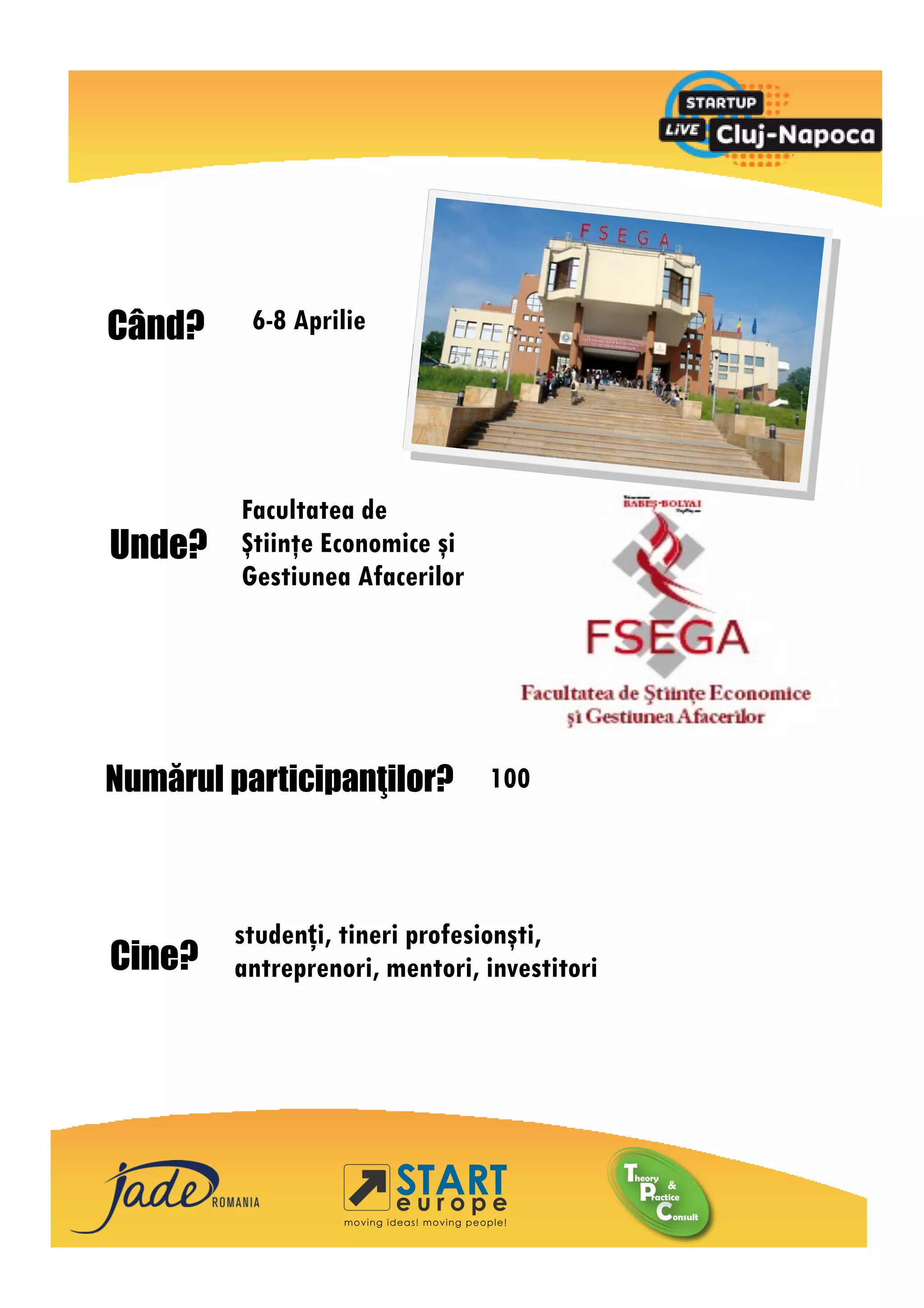 Startup live cluj napoca - mapa de prezentare | PDF