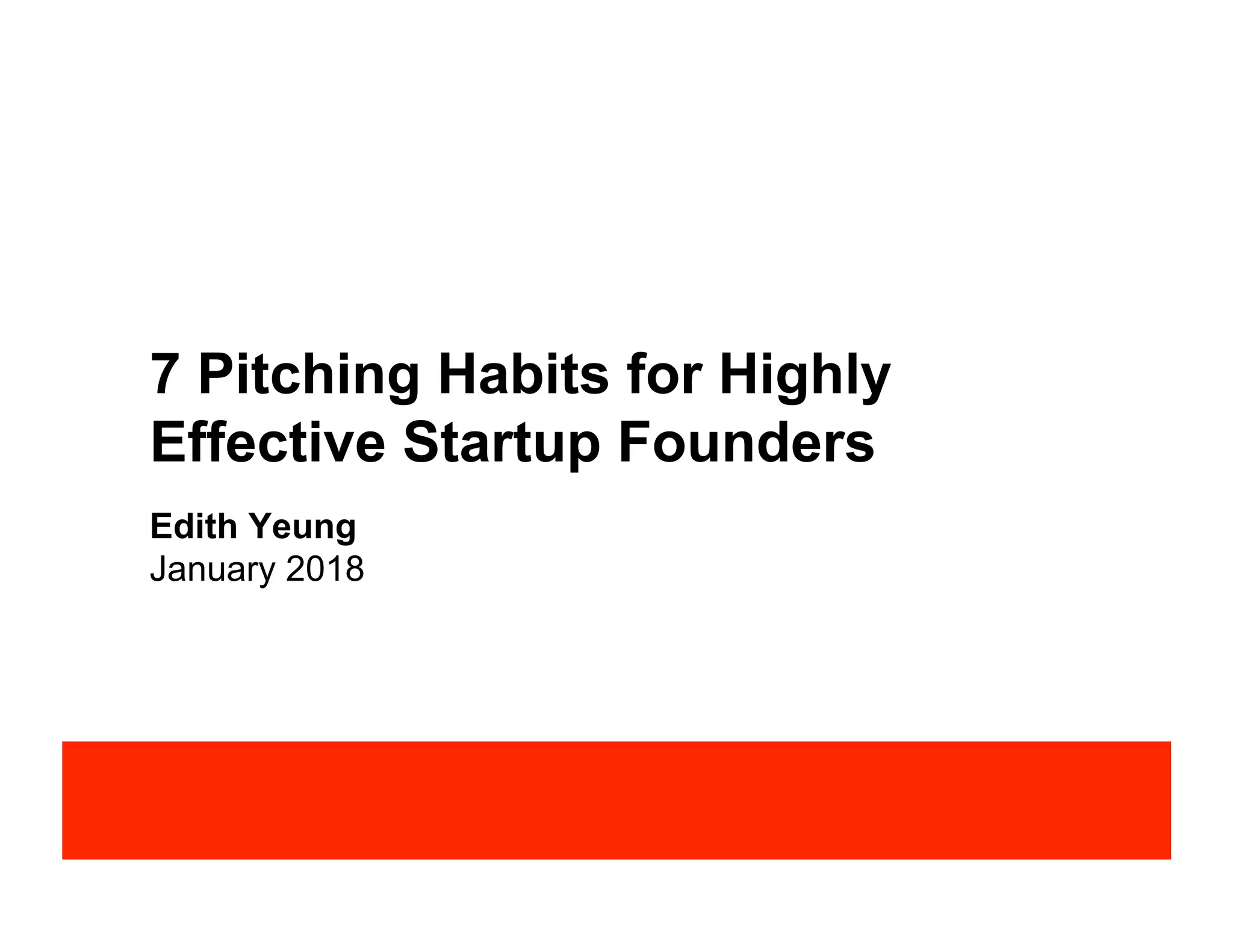 Startup Pitching 101 @ Asian Financial Forum 2018 | PDF