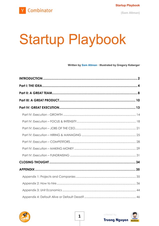 Startup playbook (Sam Altman) | PDF | Internet for Beginners | Internet