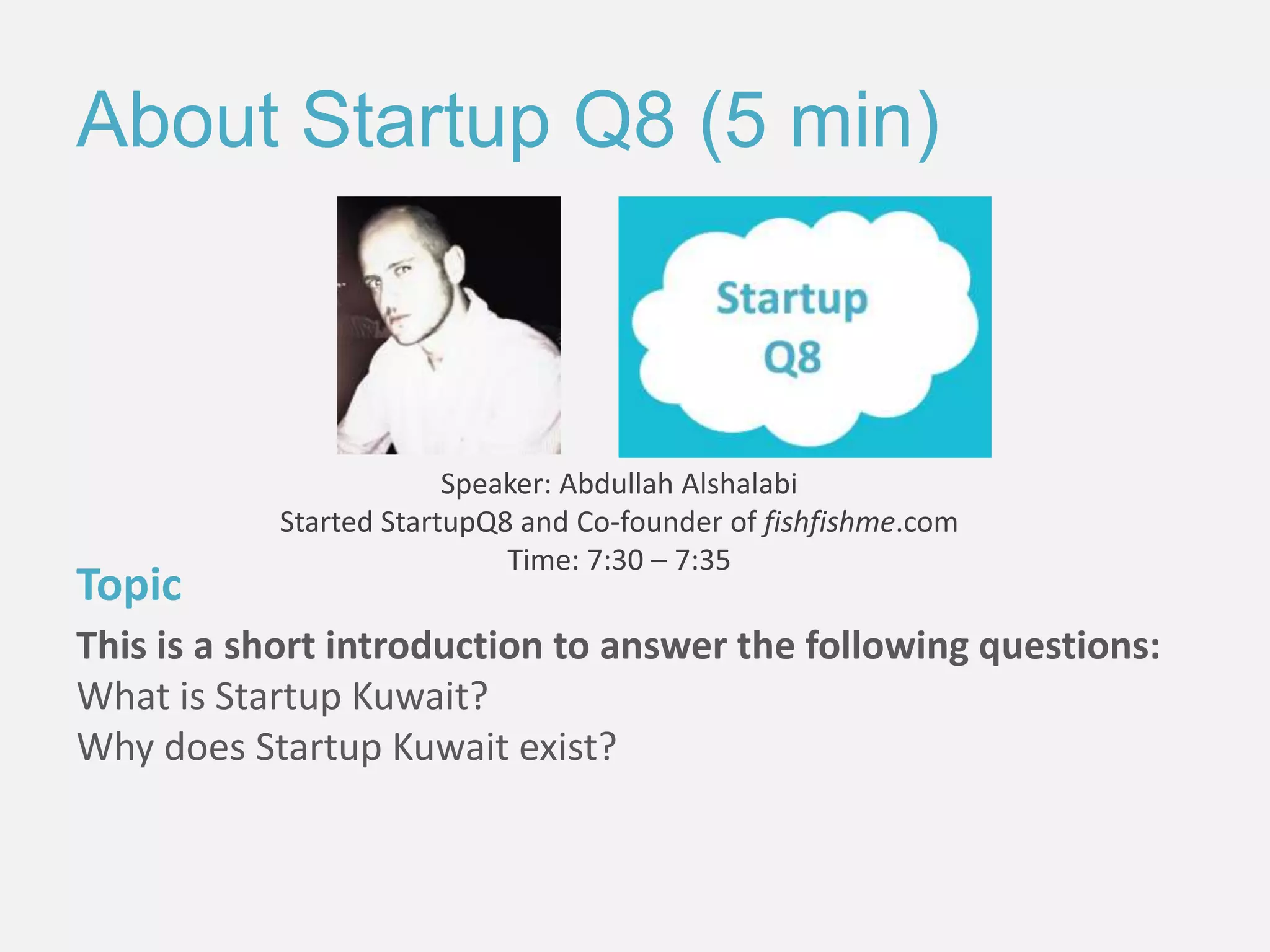 Startup q8 event | PPTX