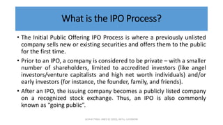 Start up to Going IPO | PPT