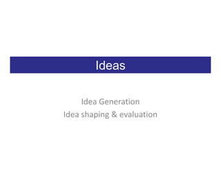 Startup University - 2. Ideas | PDF