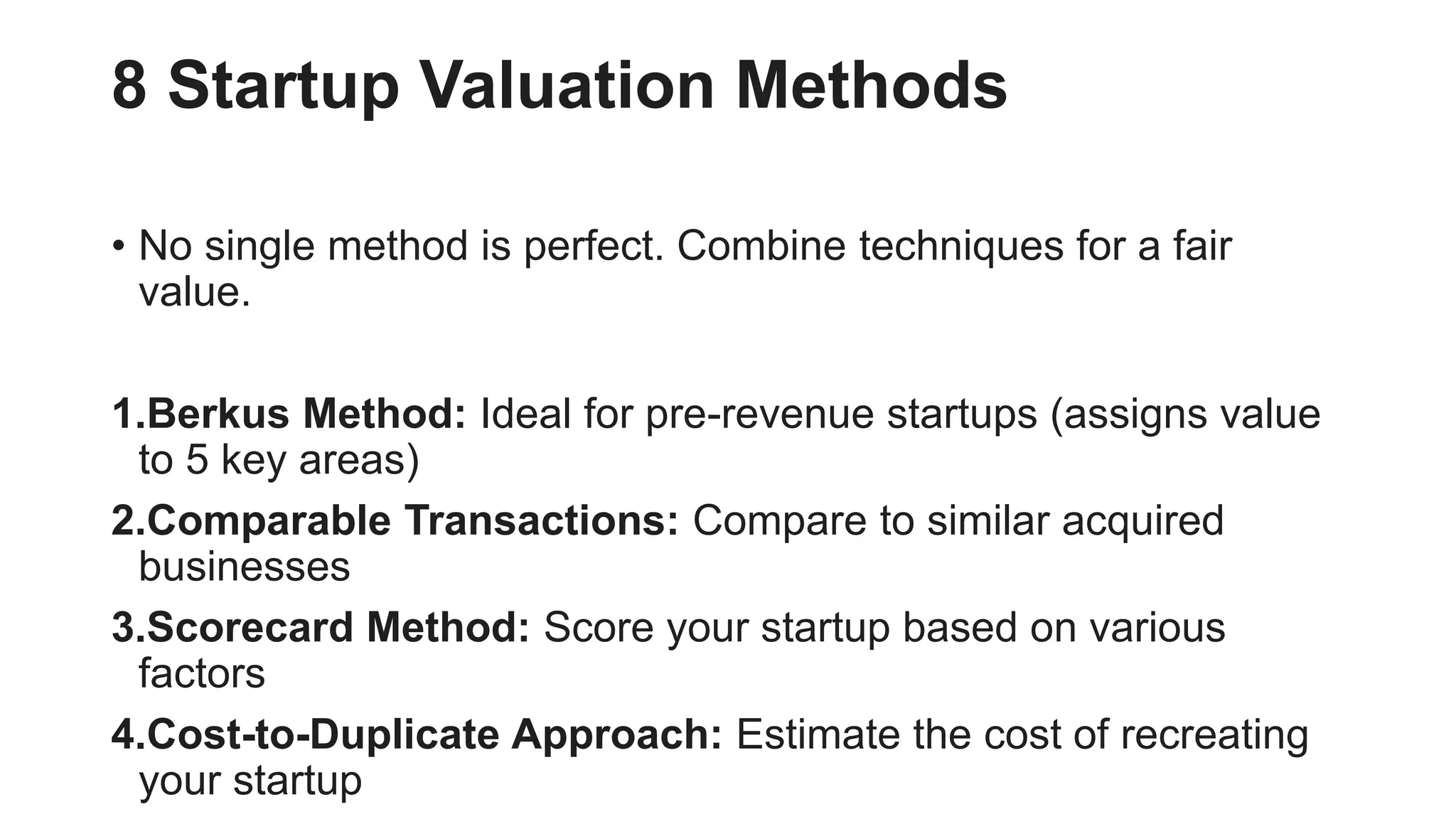 Start Up Valuations - 8 ways of valuation.pptx