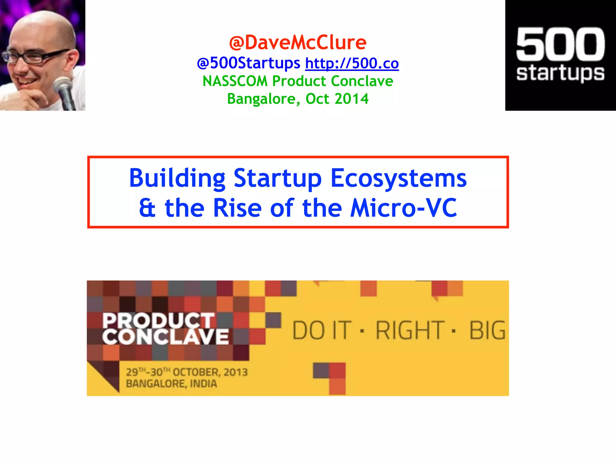 Building Startup Ecosystems & The Rise of Micro-VCs | PDF | Venture Capital | Business Banking ...