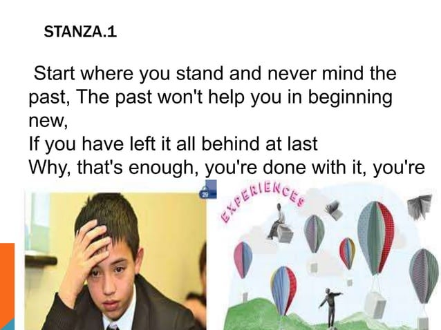Start where you stand (Poem) | PPT