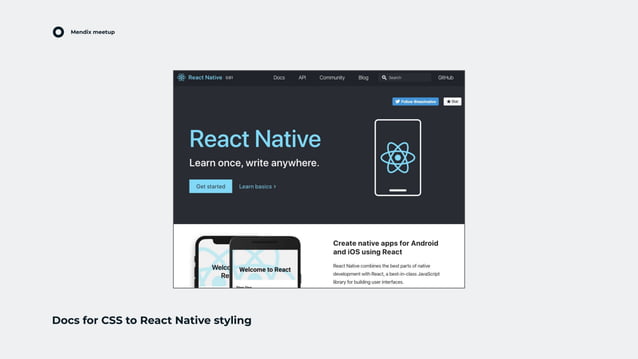 Start with Mendix Native Mobile and Pluggable Widgets | PPT