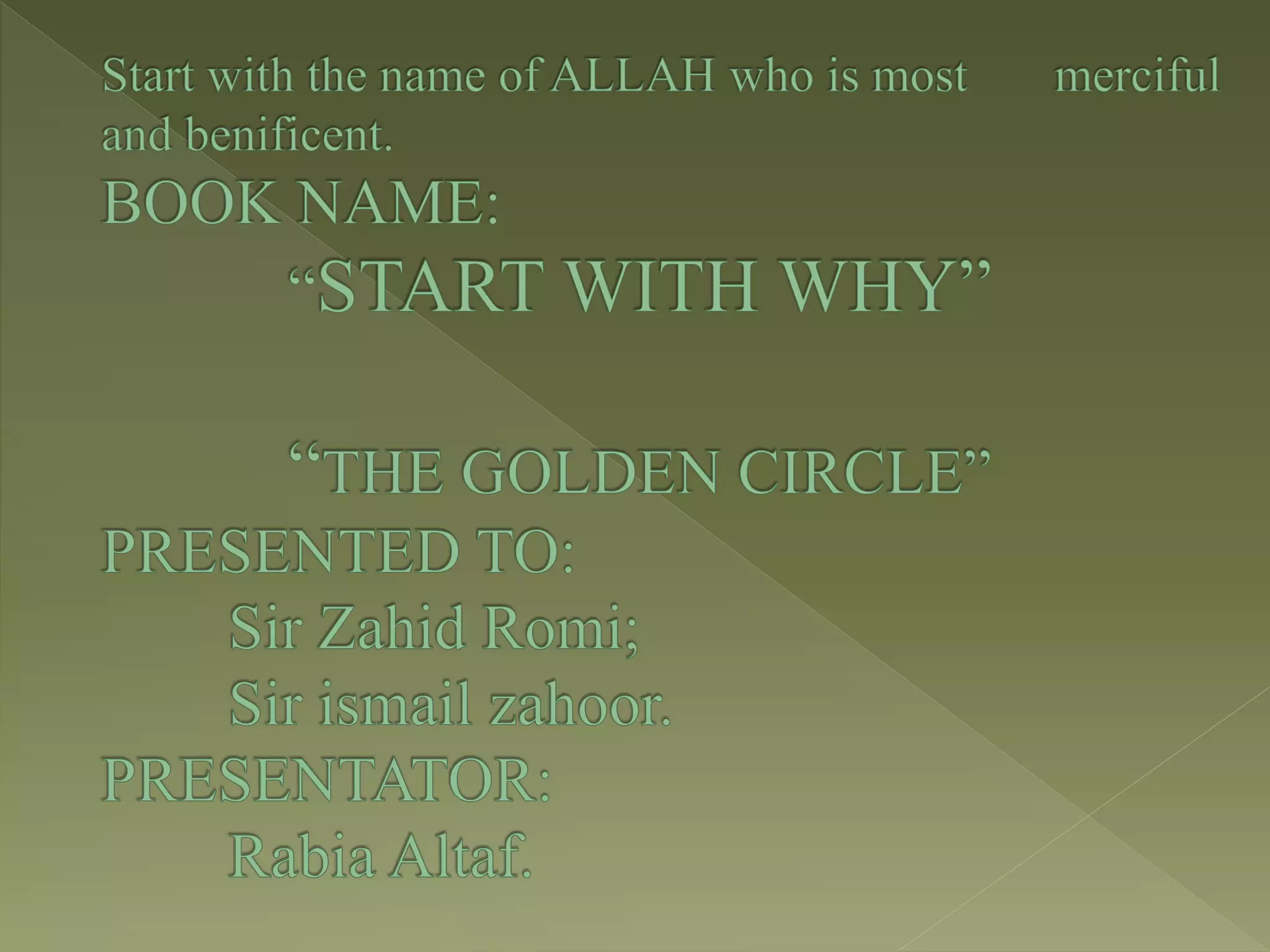 Start with the name of allah by RABIA Altaf | PPTX