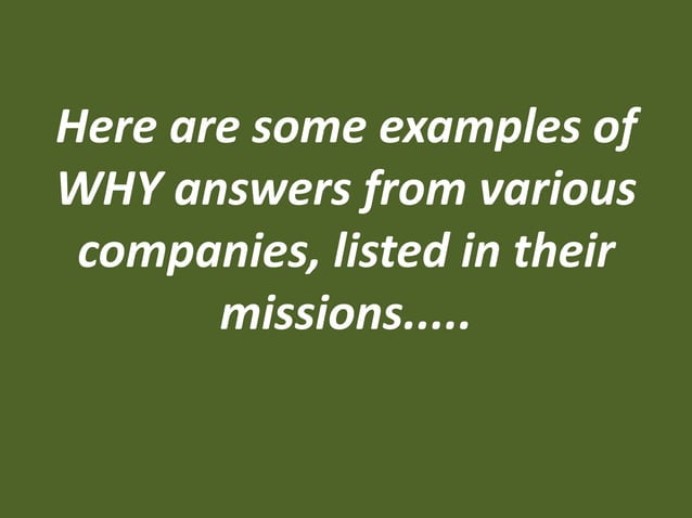 Start with why ppt | PPTX | Human Resources | Business