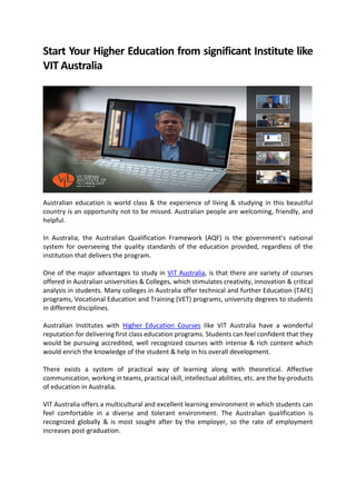VIT Australia | PDF