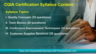 Start Your Preparation for ASQ Quality Improvement Associate (CQIA ...