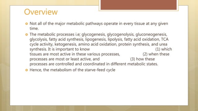 Starve feed cycle | PPTX | Endocrine and Metabolic Diseases | Diseases ...