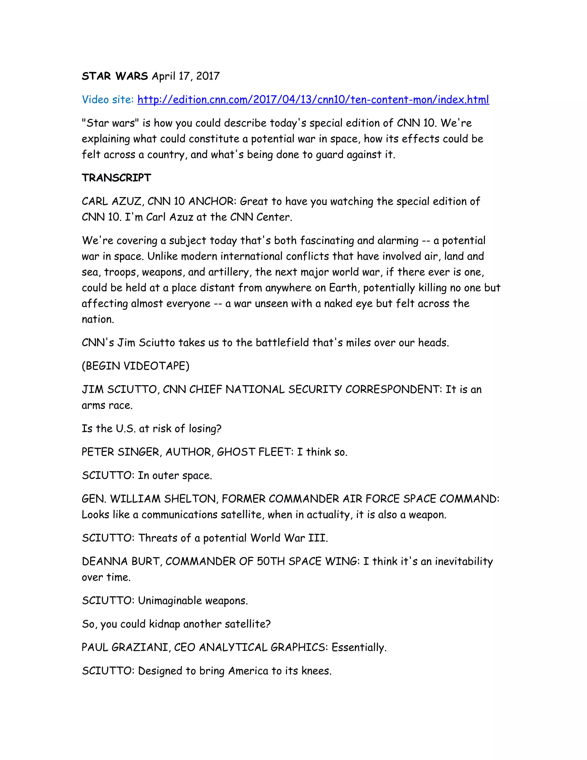 Star Wars Transcript | DOC