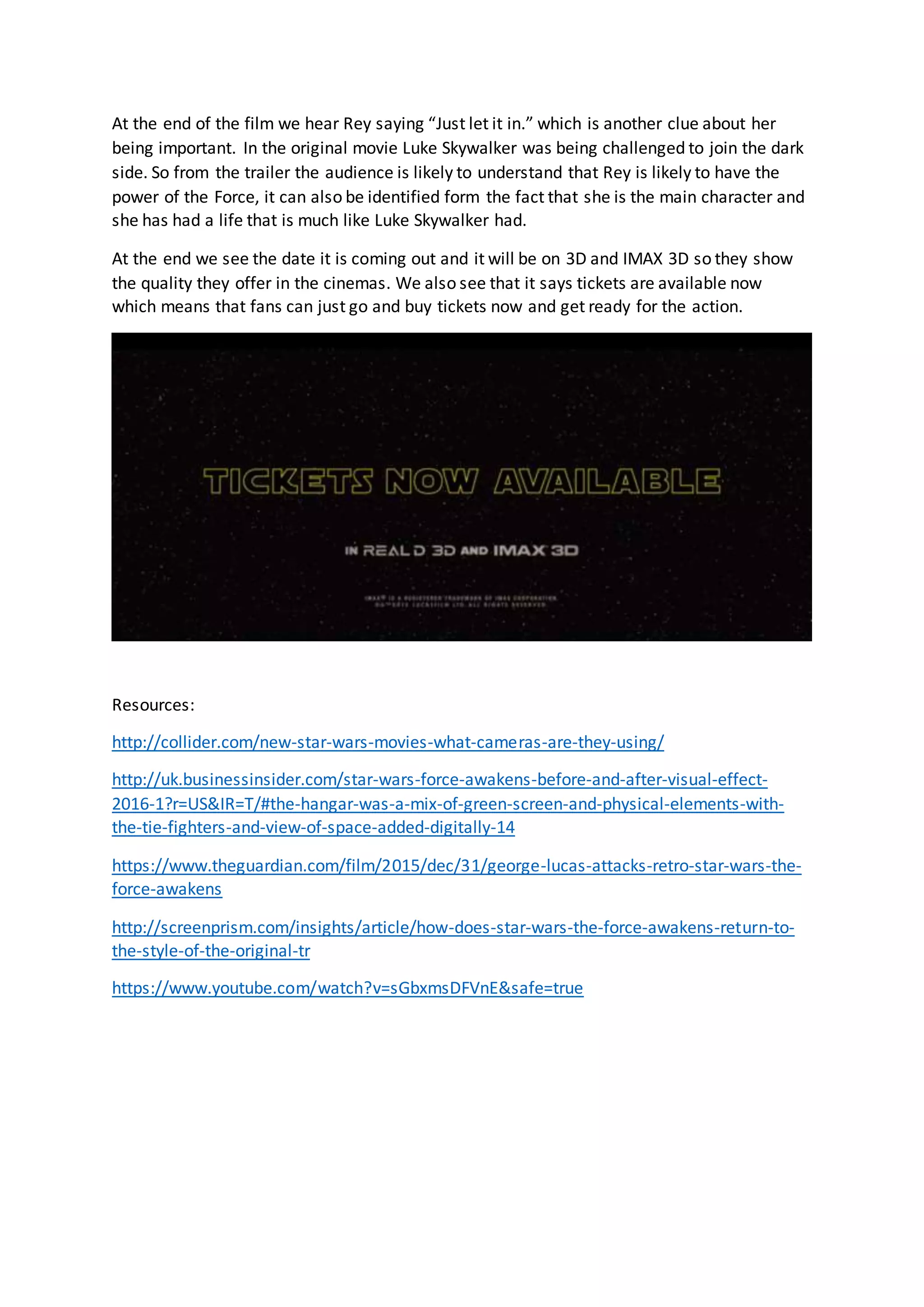 Star wars force awakens | DOCX