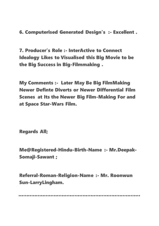 Star wars 9 the rise of skywalker big hollywood movie reveiw from me. | PDF