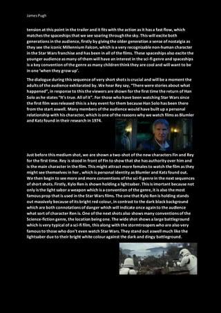 Star wars film trailer analysis | PDF