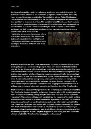 Star wars film trailer analysis | PDF
