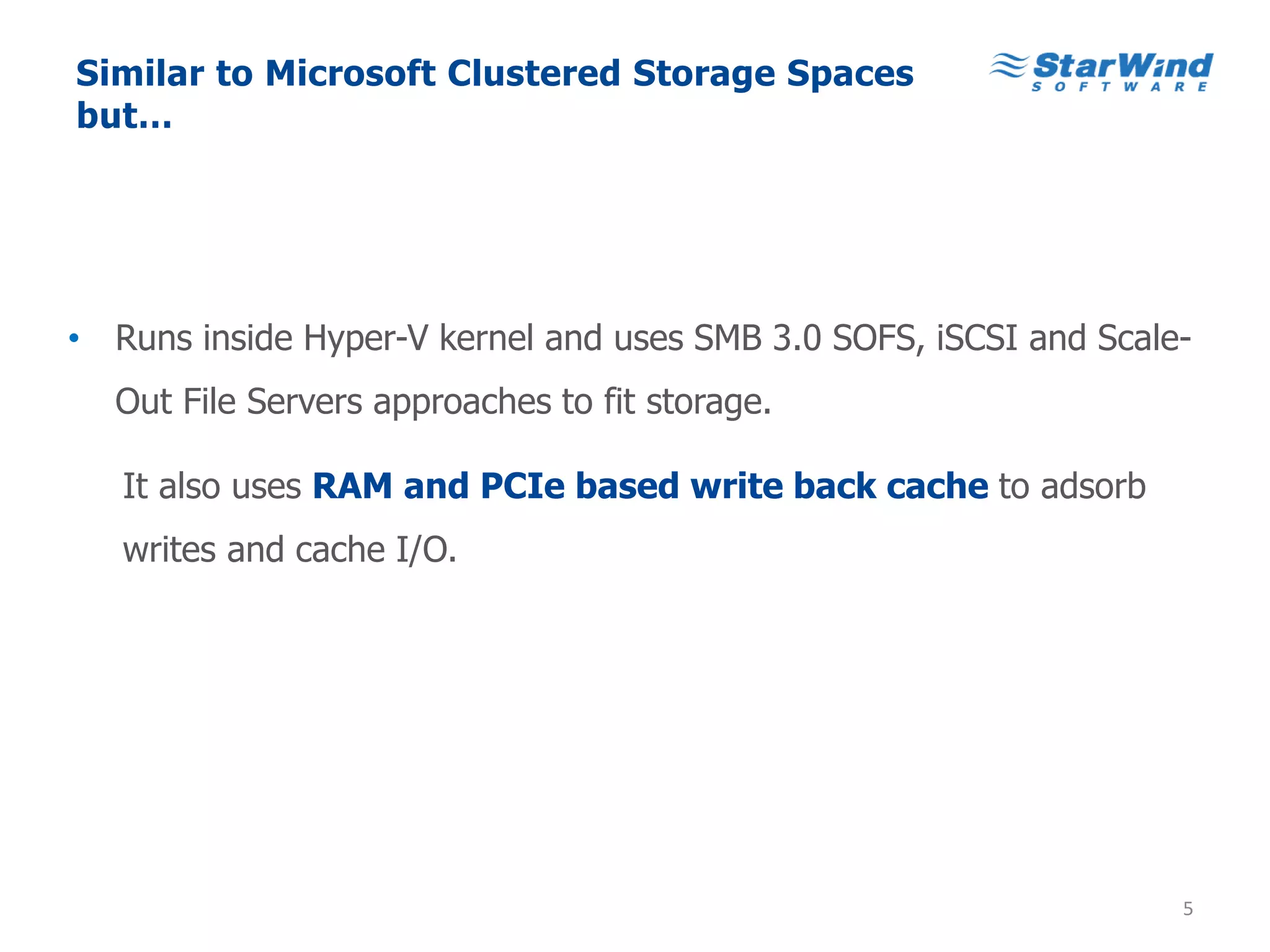 StarWind Virtual SAN Overview | PPTX | Operating Systems | Computer Software and Applications