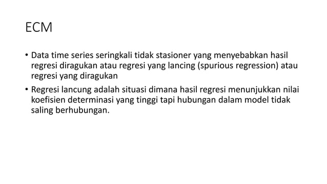 Uji stasioner data time series ecm .pptx