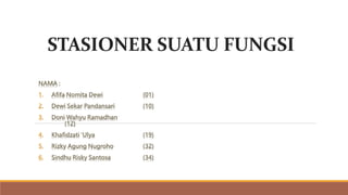 Stasioner suatu fungsi | PPT