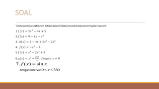 Stasioner suatu fungsi | PPT