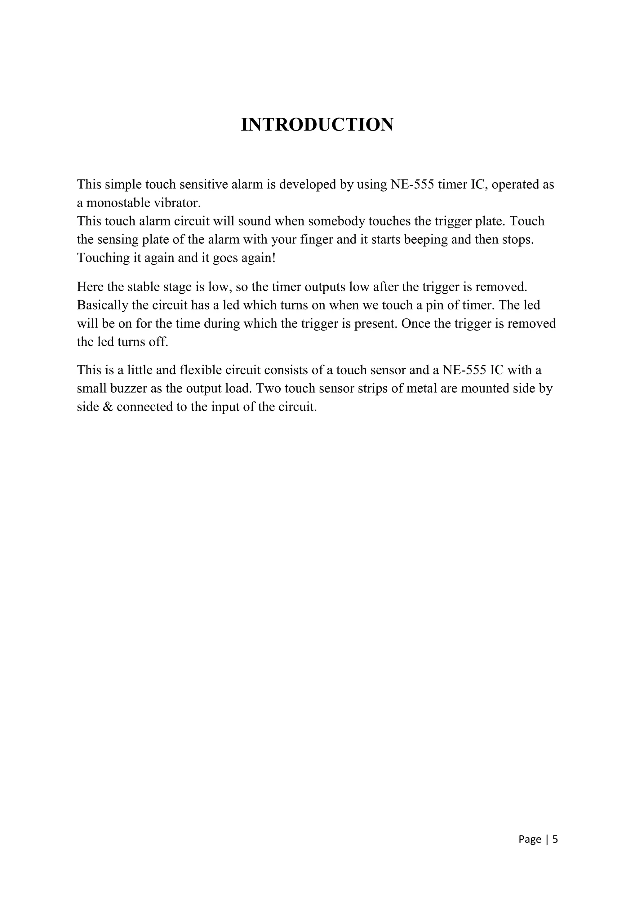 Simple Touch Alarm | PDF