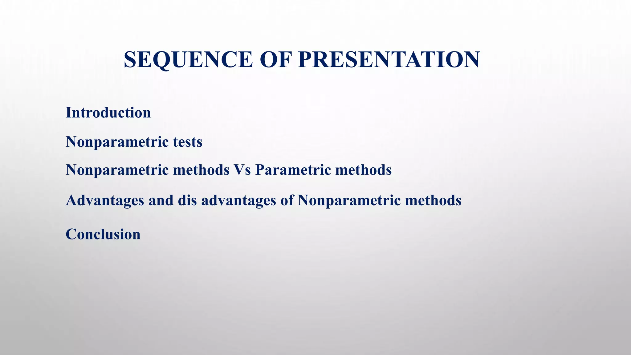 Parametric and Non Parametric methods | PPTX