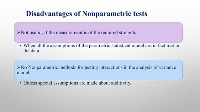 Parametric and Non Parametric methods | PPTX