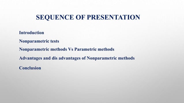 Parametric And Non Parametric Methods Ppt
