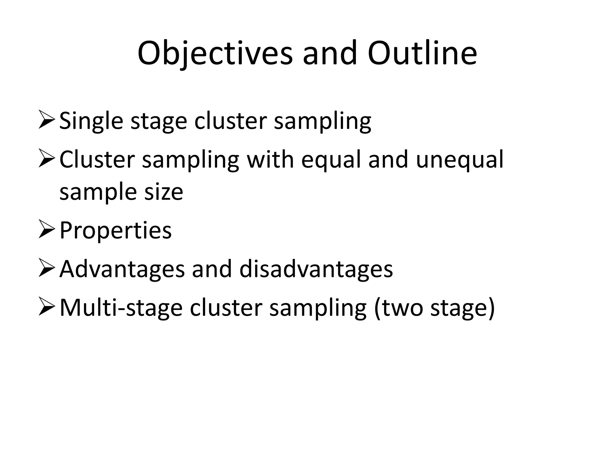 Stat 3203 -cluster and multi-stage sampling | PPTX
