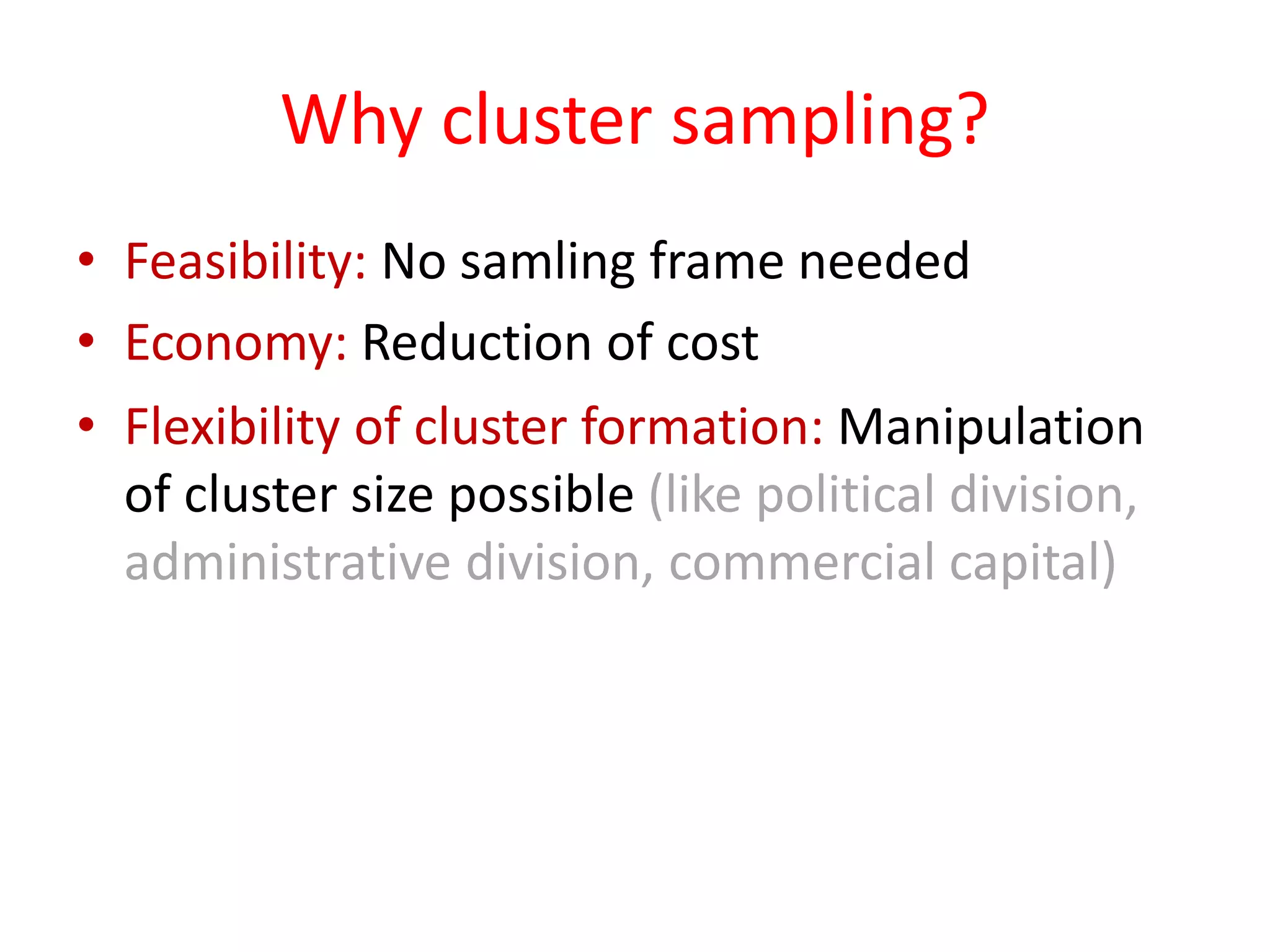 Stat 3203 -cluster and multi-stage sampling | PPTX